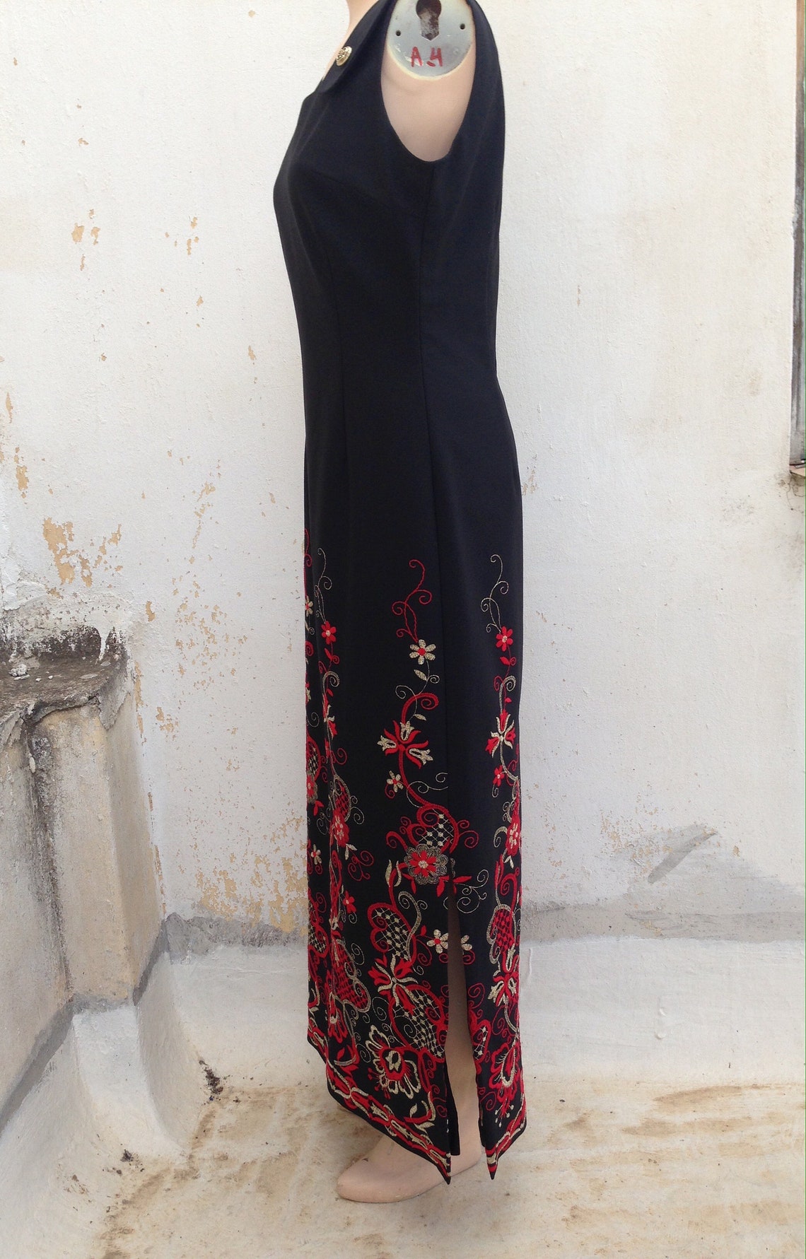 Diolen Loft 60's Impressive and Luxurious Long Black Gown - Etsy