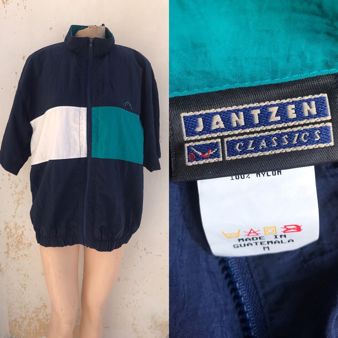 Jantzen Colorblock, Large Sized, Sport Style Windbreaker Jacket From ...