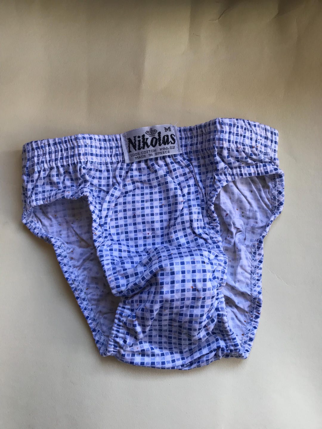 Checkered Underwear for Men, 80s Vintage All Cotton, Men’s Briefs in ...
