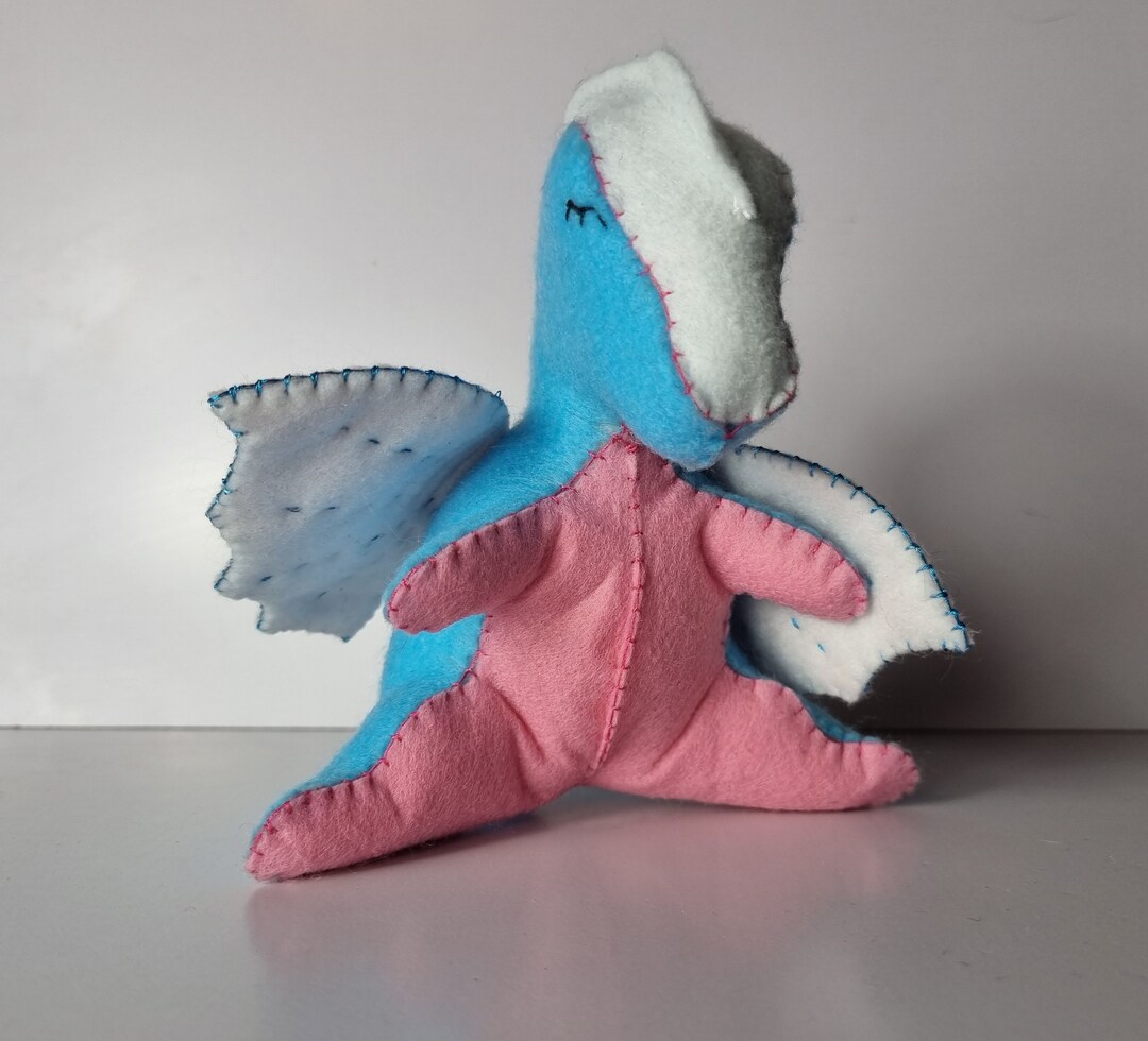 Trans-pride Flag Inspired Dragon Plushy - Etsy