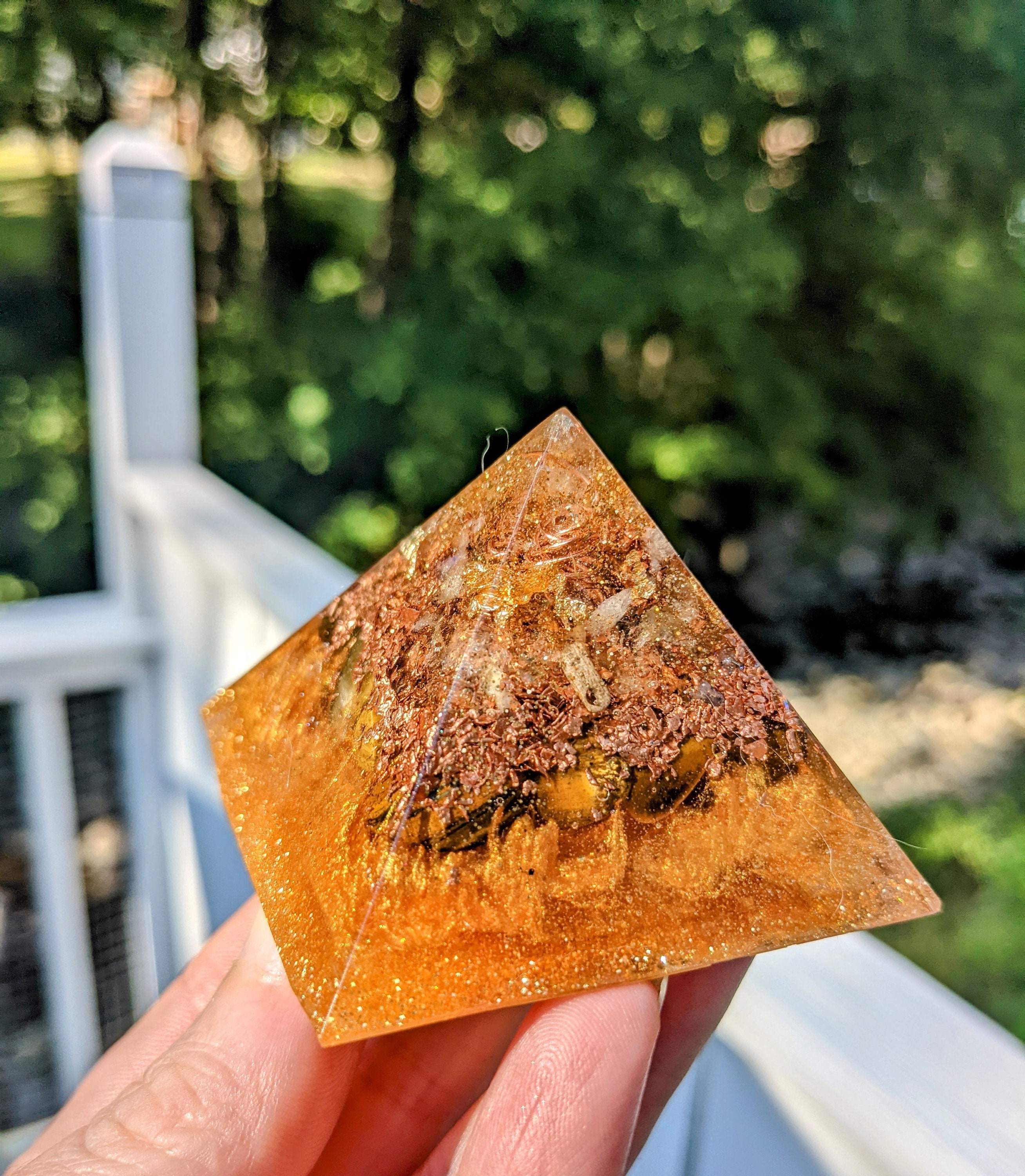 Orgonite Pyramid for EMF Protection 5G Small Soul's Gold - Etsy
