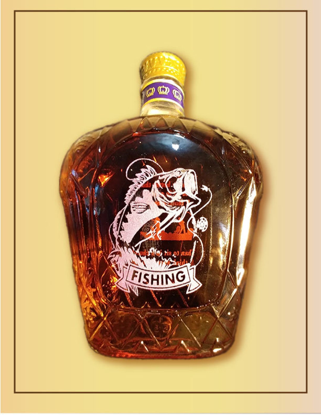 750 Ml. Custom Designed "crown Royal" Bottle - Etsy