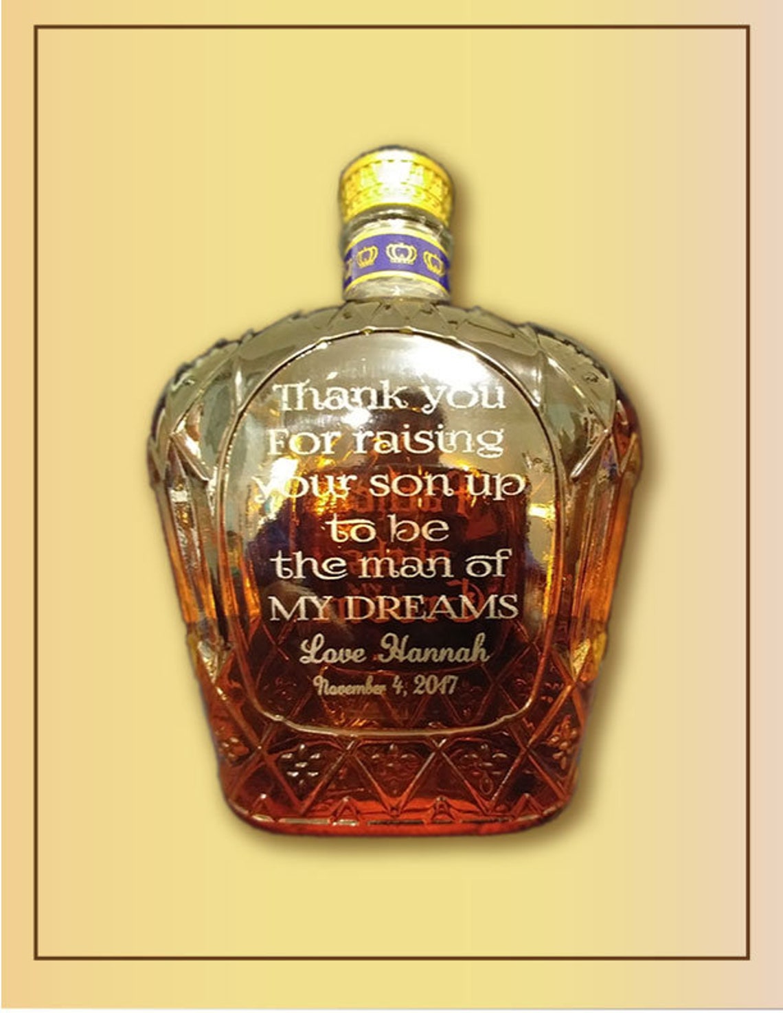 750 Ml. Custom Designed "crown Royal" Bottle - Etsy