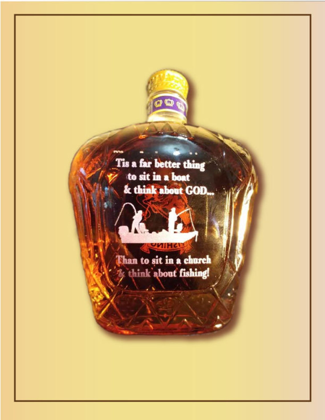 750 Ml. Custom Designed "crown Royal" Bottle - Etsy
