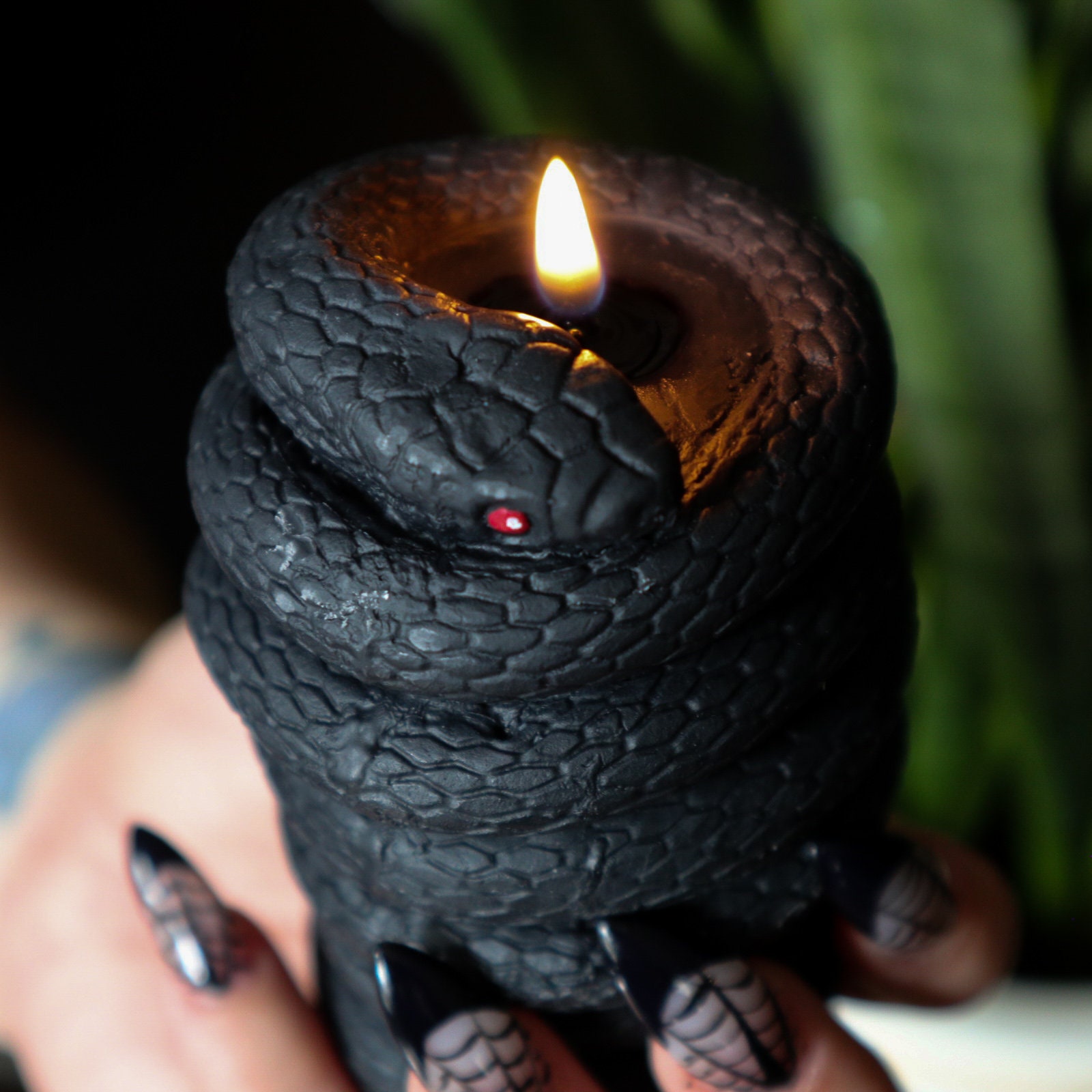 Snake Candle / Witch Halloween Snake Candles Black - Etsy