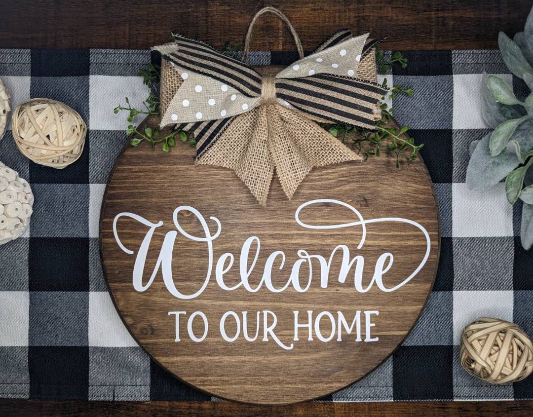 Welcome Sign, Front Door Sign, Door Sign, Door Hanger, 12 Door Sign ...