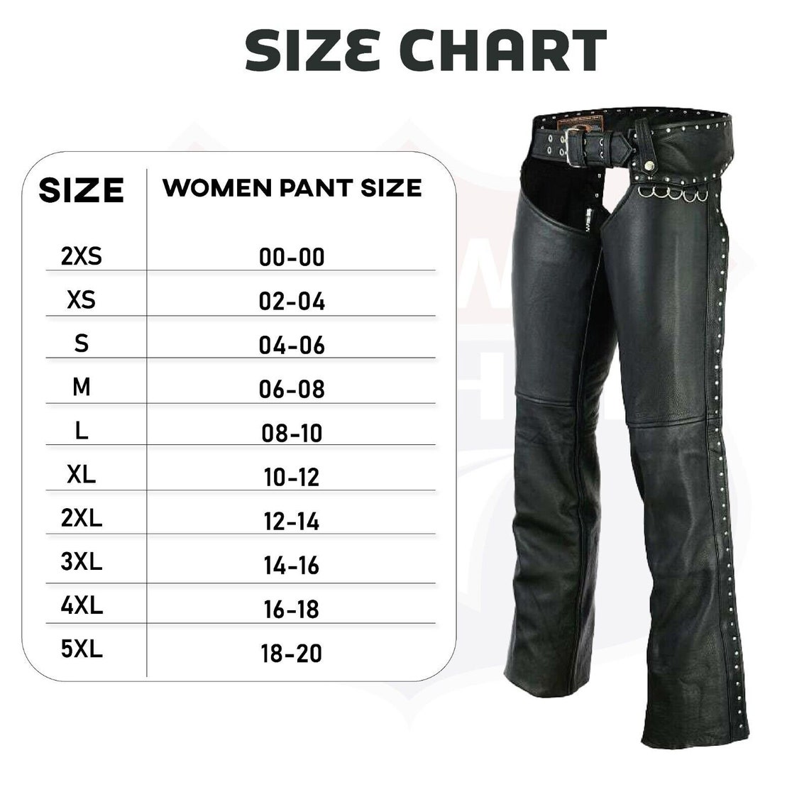 Highway Leather Low Rise Ladies Motorcycle Leather Chaps Studded Women ...