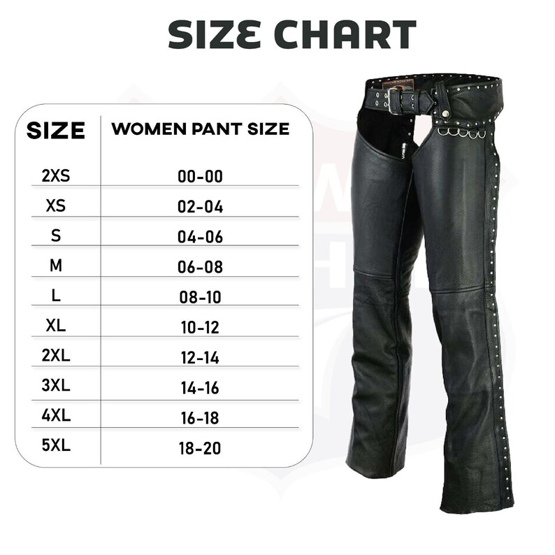 Highway Leather Low Rise Ladies Motorcycle Leather Chaps Studded Women ...