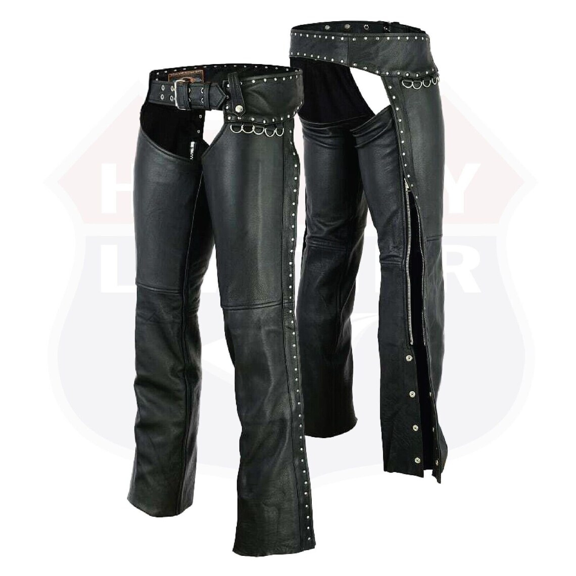 Highway Leather Low Rise Ladies Motorcycle Leather Chaps Studded Women ...