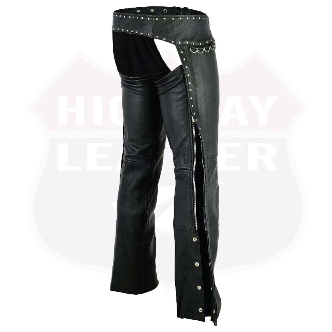 Highway Leather Low Rise Ladies Motorcycle Leather Chaps Studded Women ...