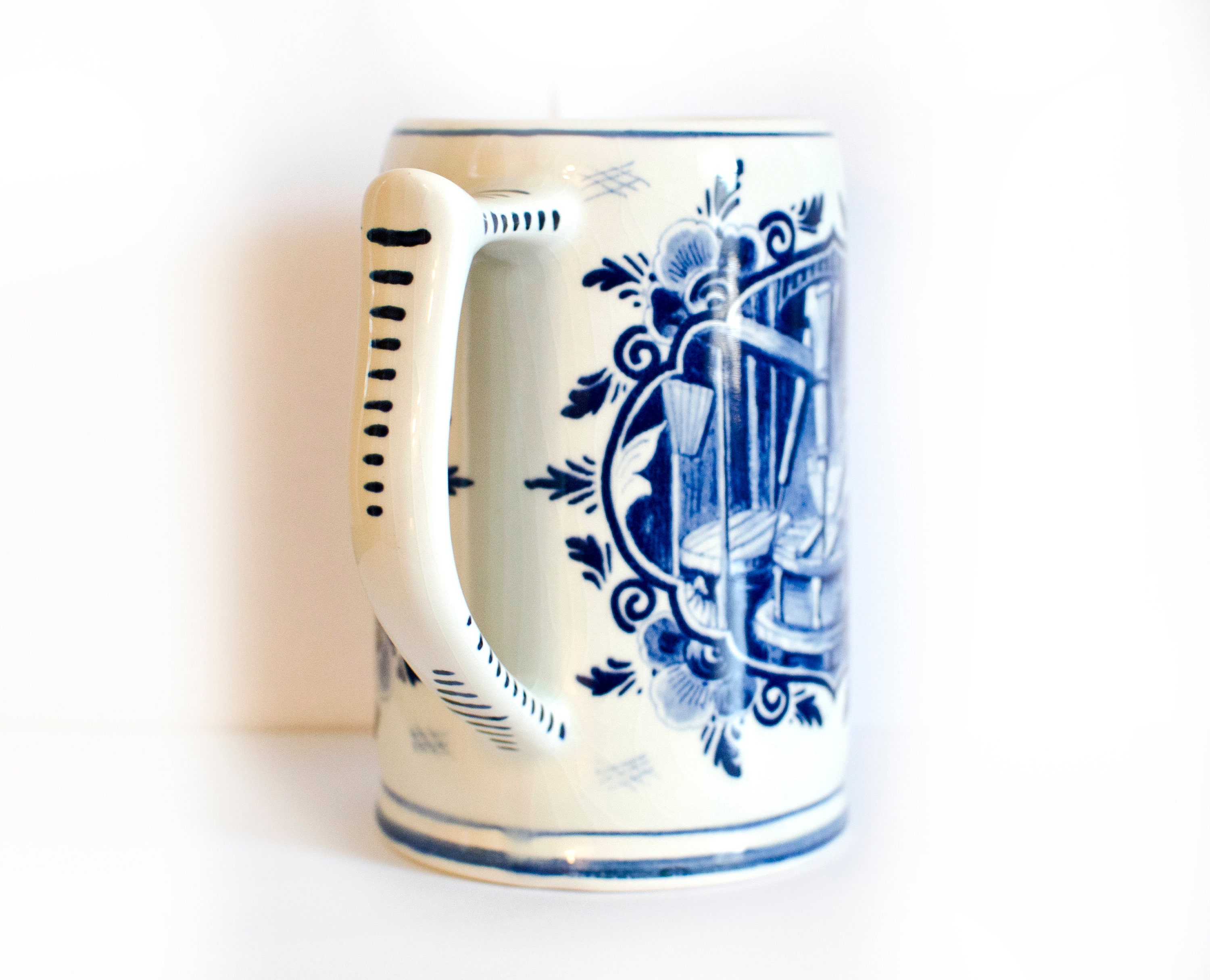 Regina Delfts Stein WB Delft Mug TvRijn Blue White Stein - Etsy España
