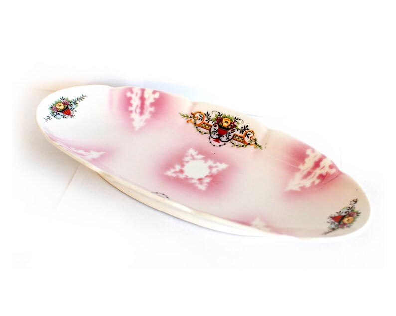 PK Unity Pink White Floral Centerpiece Plate by | Etsy