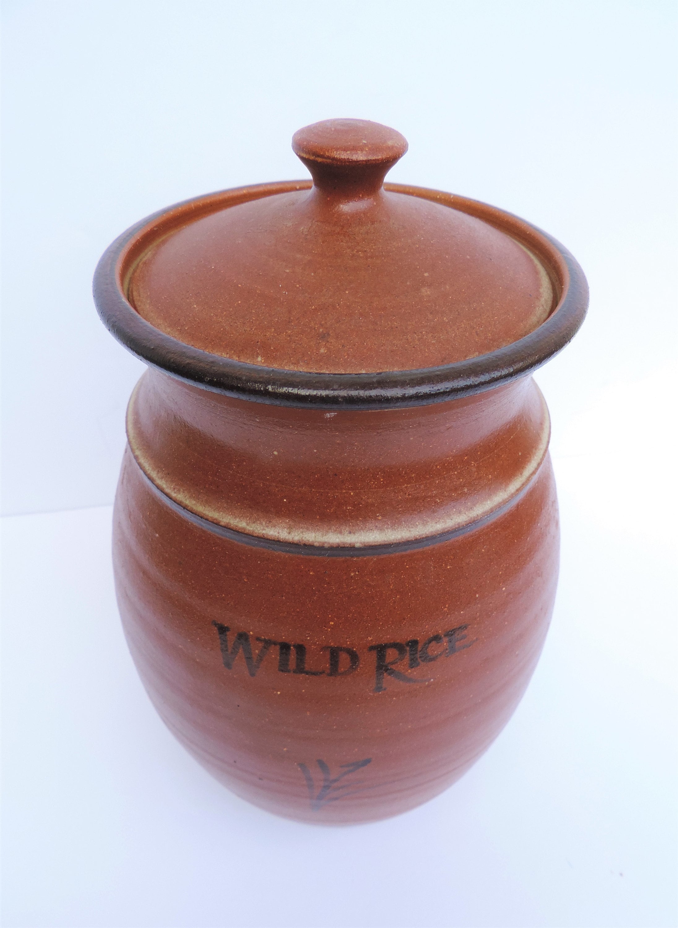 Hand Thrown Wild Rice Jar With Lid by Bigmuddyvintageshop B - Etsy ...