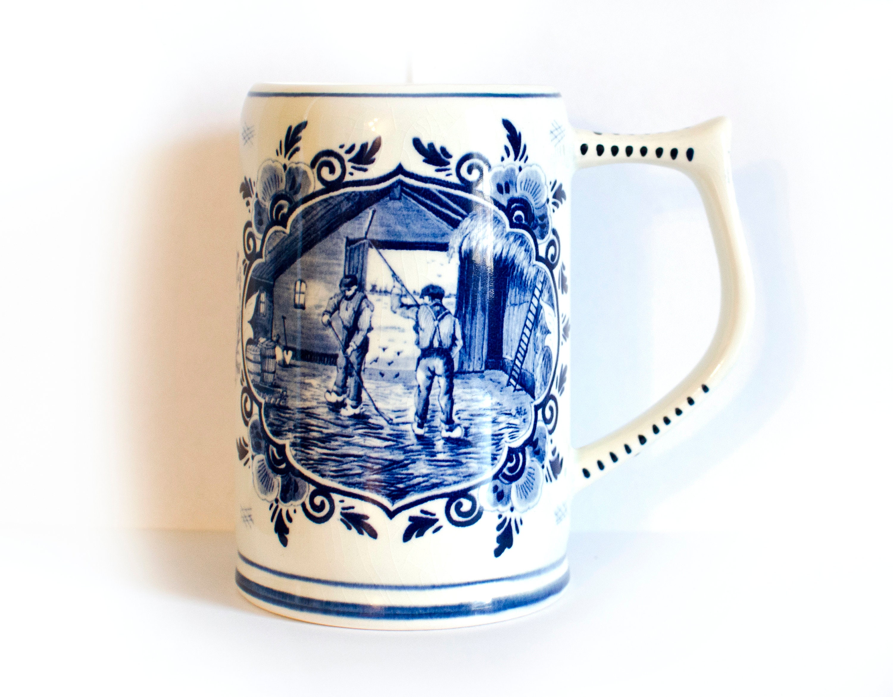 Regina Delfts Stein WB Delft Mug TvRijn Blue White Stein - Etsy España