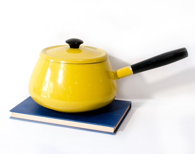 Vintage Yellow Enamel Pan Cookware by Bigmuddyvintageshop A - Etsy