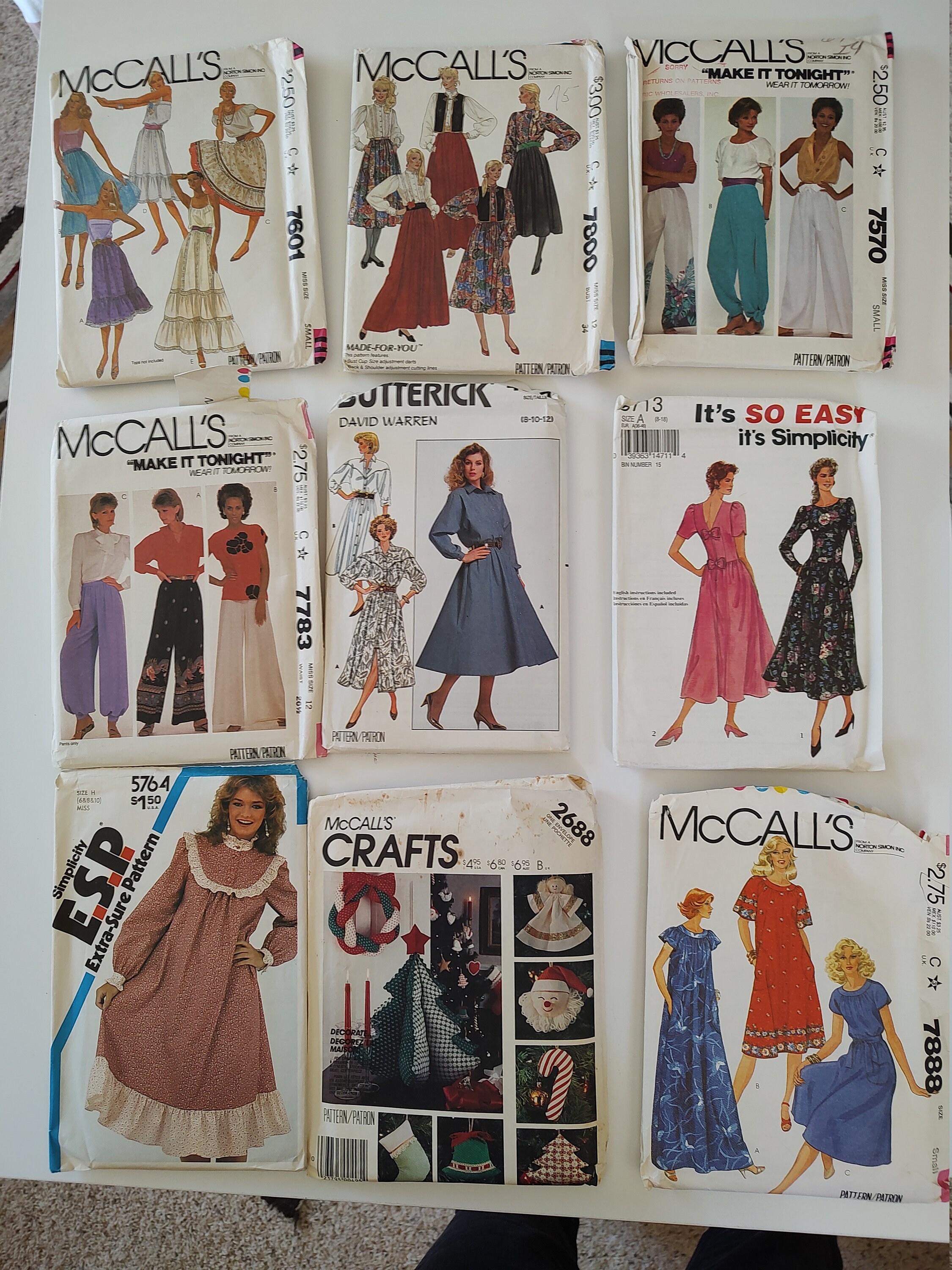 Vintage Clothing Patterns From the 1970s and 1980s - Etsy