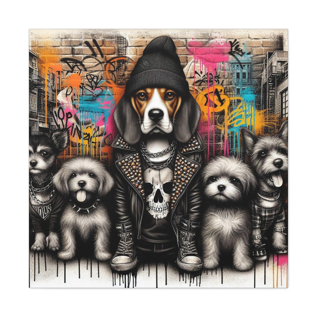 Graffiti Dogs Canvas Gallery Wraps - Etsy