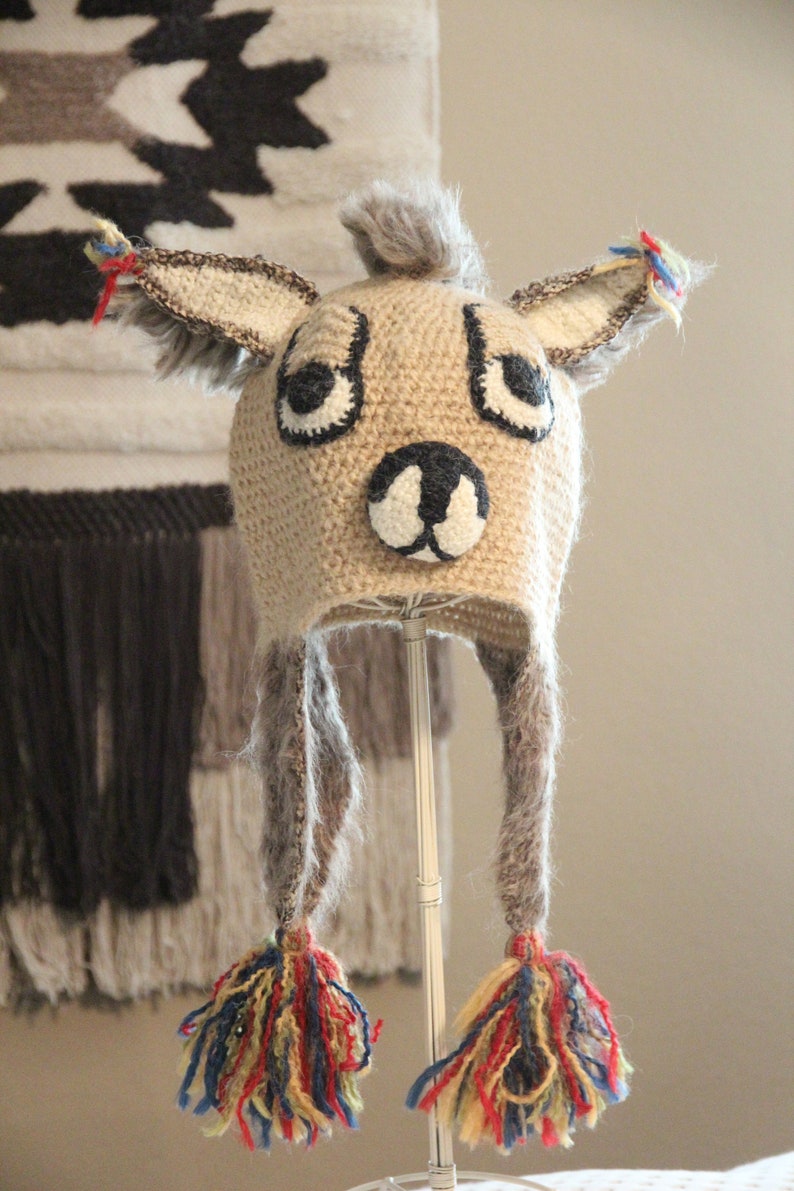 Llama Alpaca Hat for Adult, Ear Warmer, Snowboarding Hat, Winter Hat ...