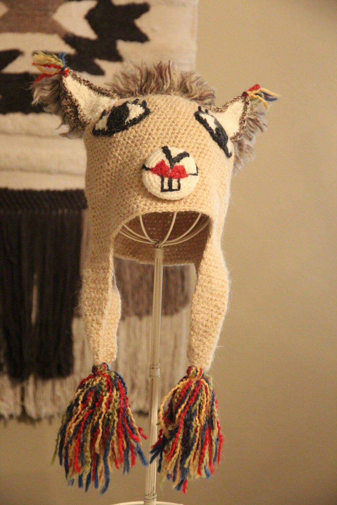 Llama Hat for Adult, Ear Flap, Snowboarding Hat, Winter Hat, Holiday ...