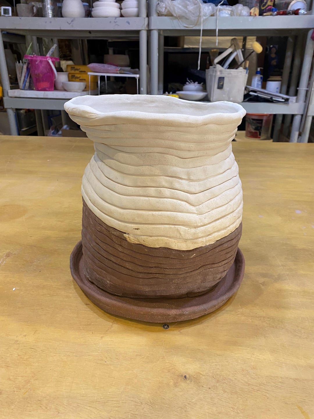 Two-tone Ceramic Planter - Etsy