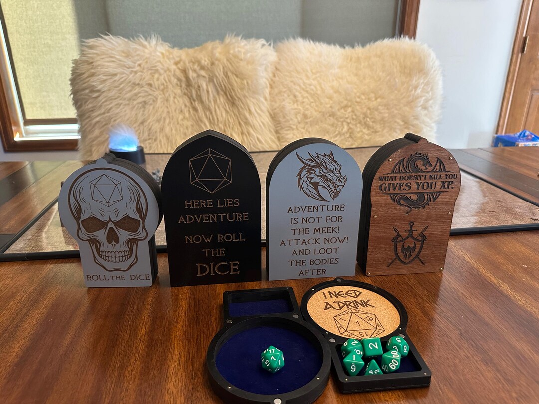 Dungeons and Dragons RPG Dice Box and Coaster - Etsy