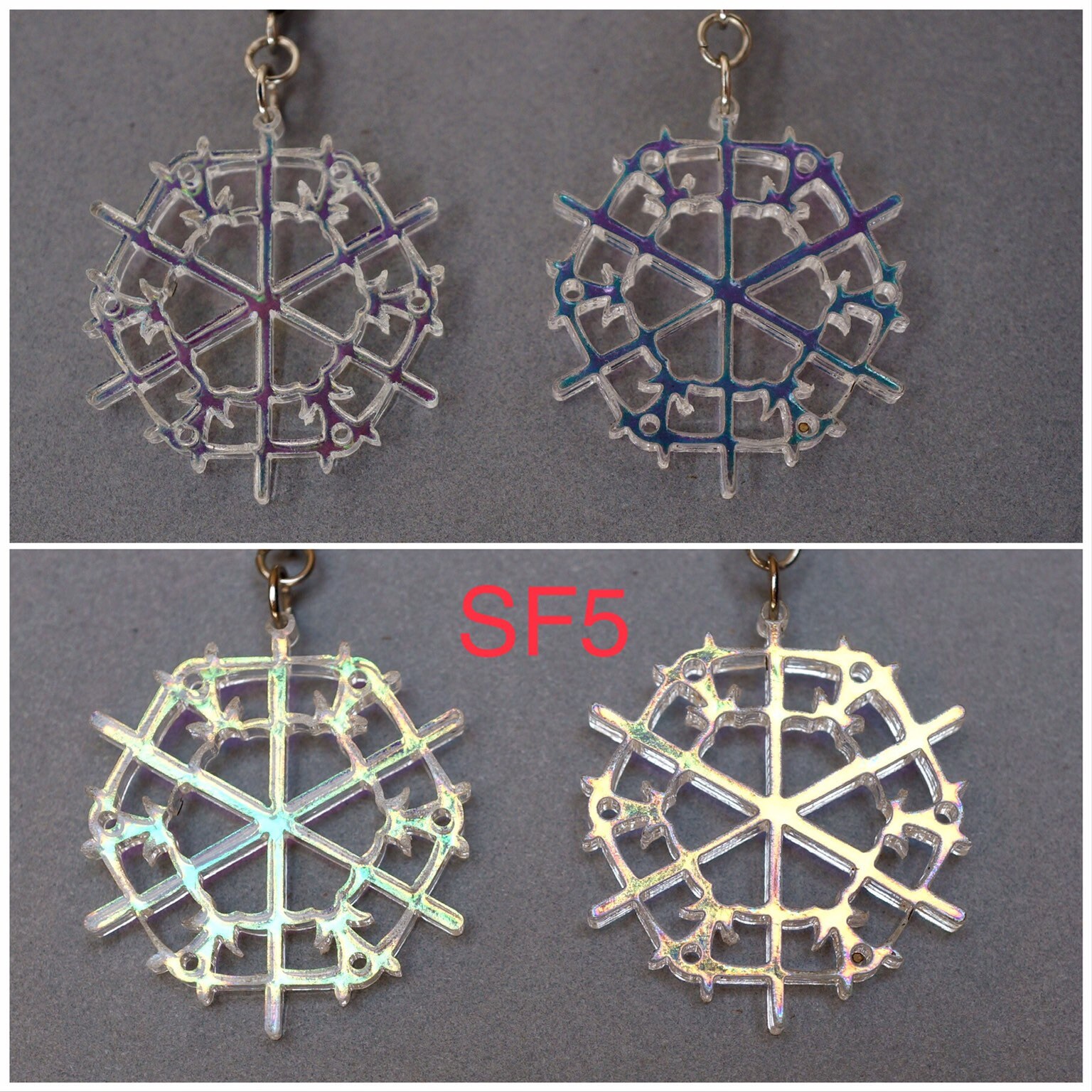 Color Changing Clear Snowflake Earrings - Etsy