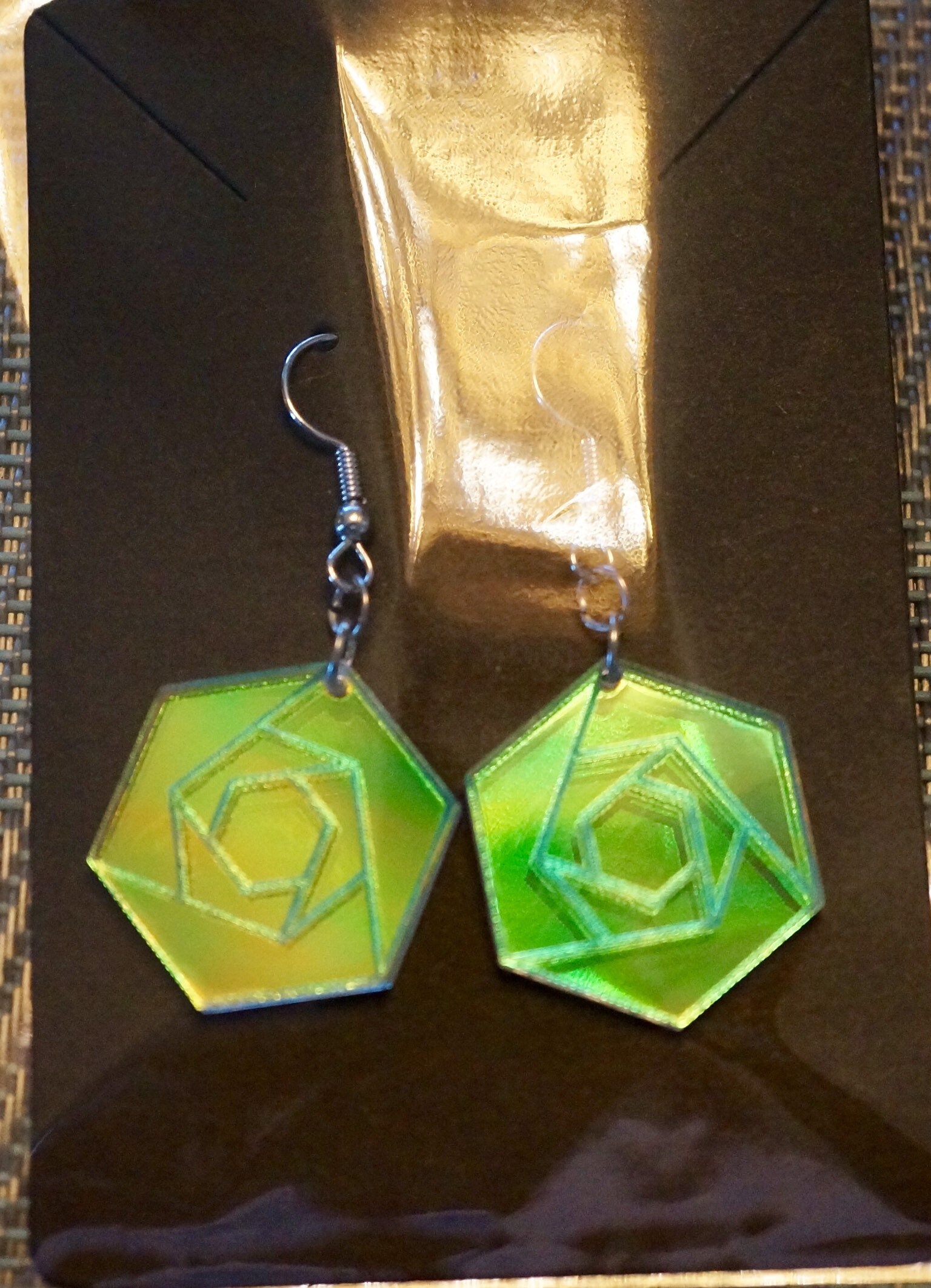 Color Changing Clear Hexigonal Gem Shaped Earrings - Etsy