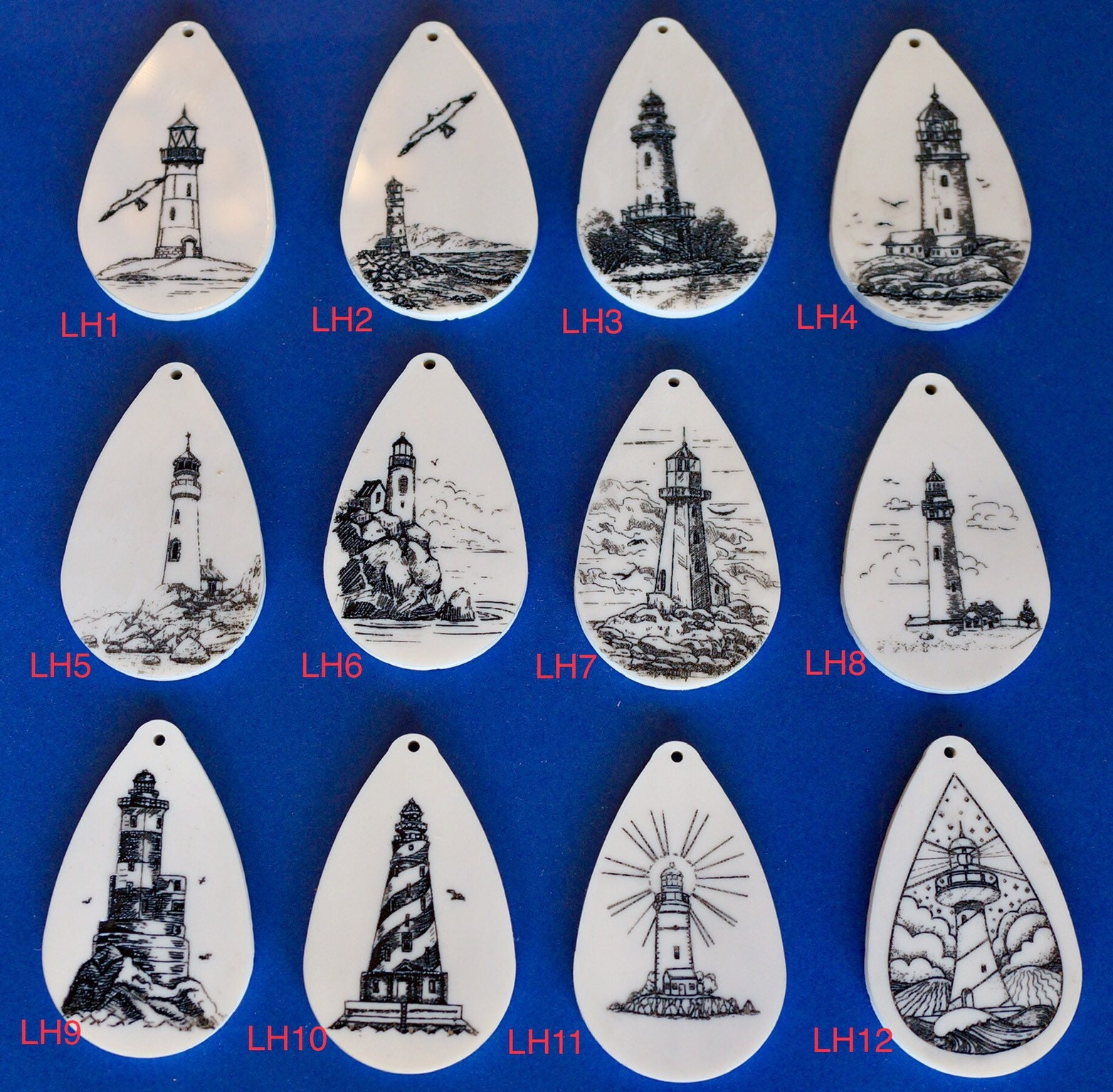 Lighthouse Pendants - Etsy