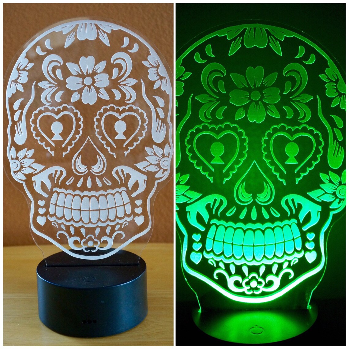 Sugar Skulls Acrylic LED lights | Etsy