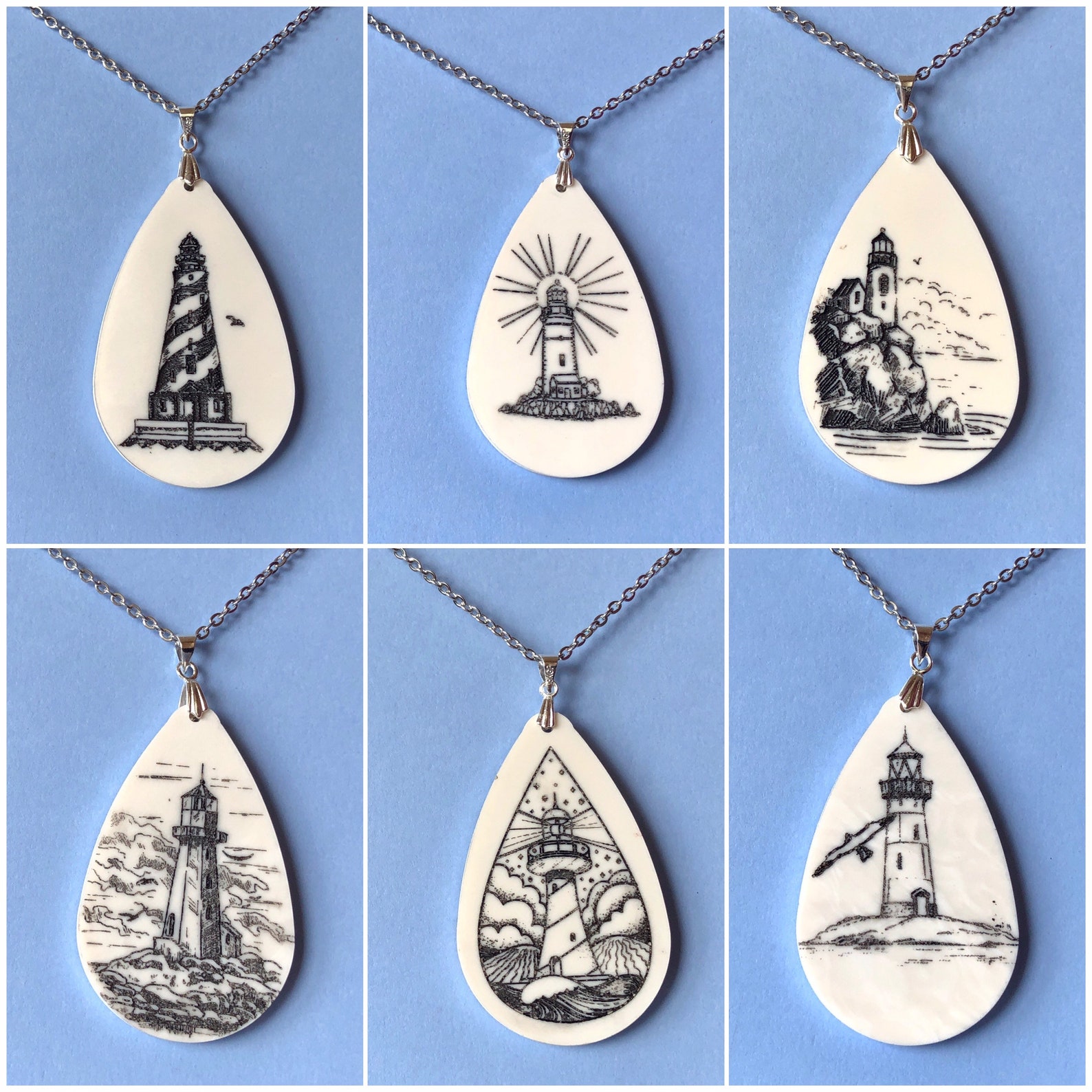 Lighthouse Pendants - Etsy