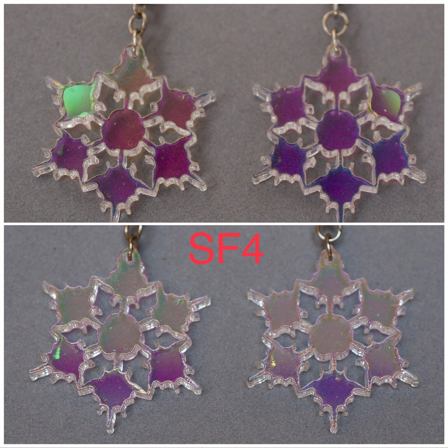 Color Changing Clear Snowflake Earrings - Etsy