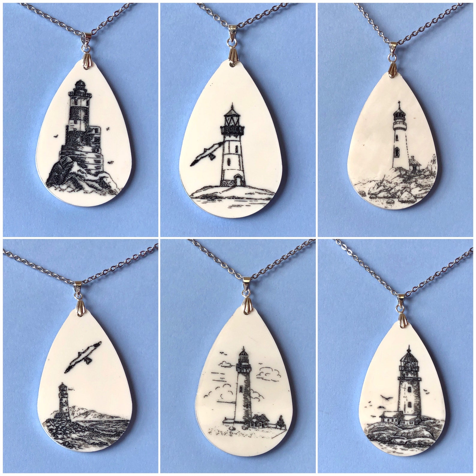 Lighthouse Pendants - Etsy