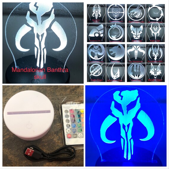 Star Wars Mandalorian Symbols Lights - Etsy