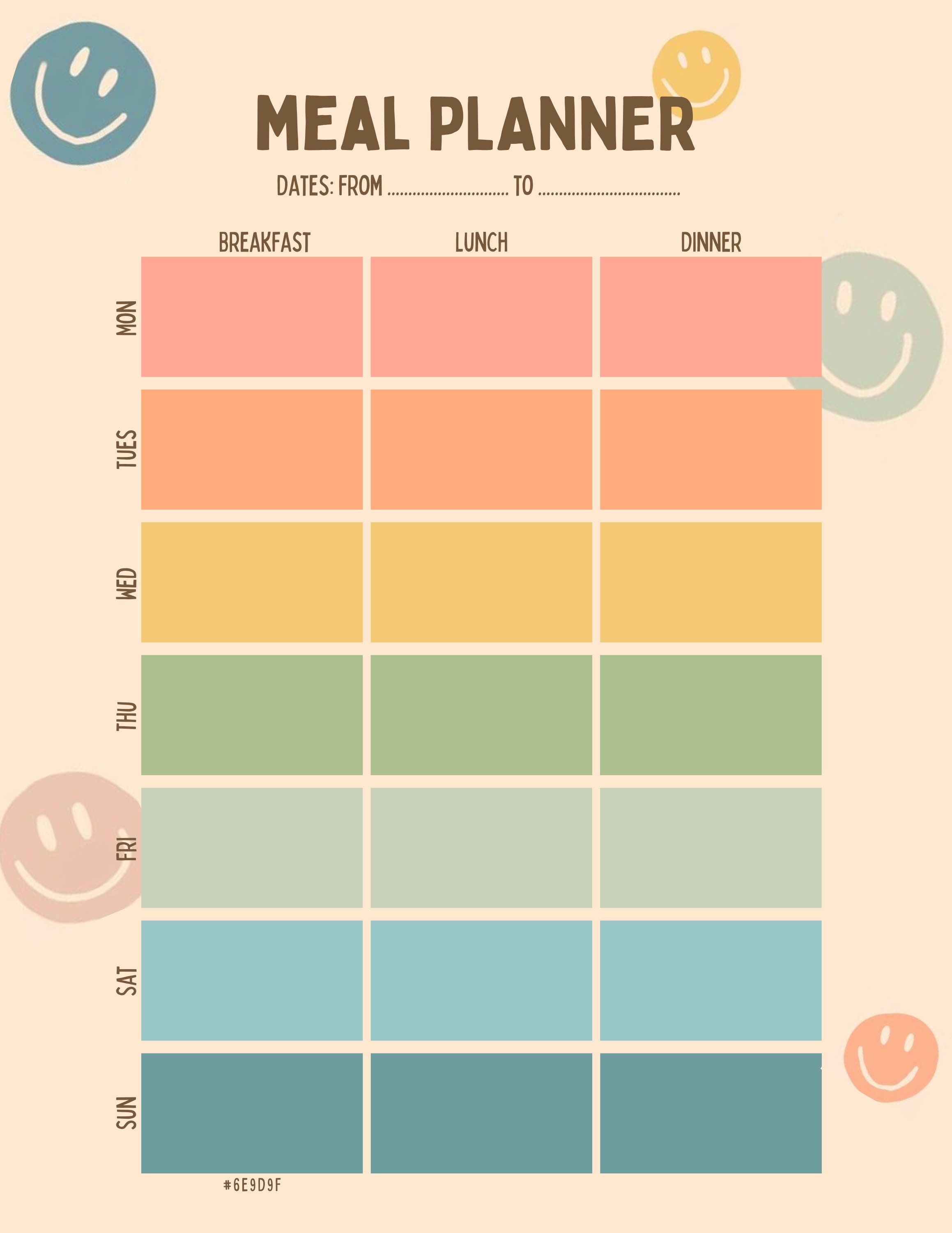 Smiley Face Planner Pack - Etsy