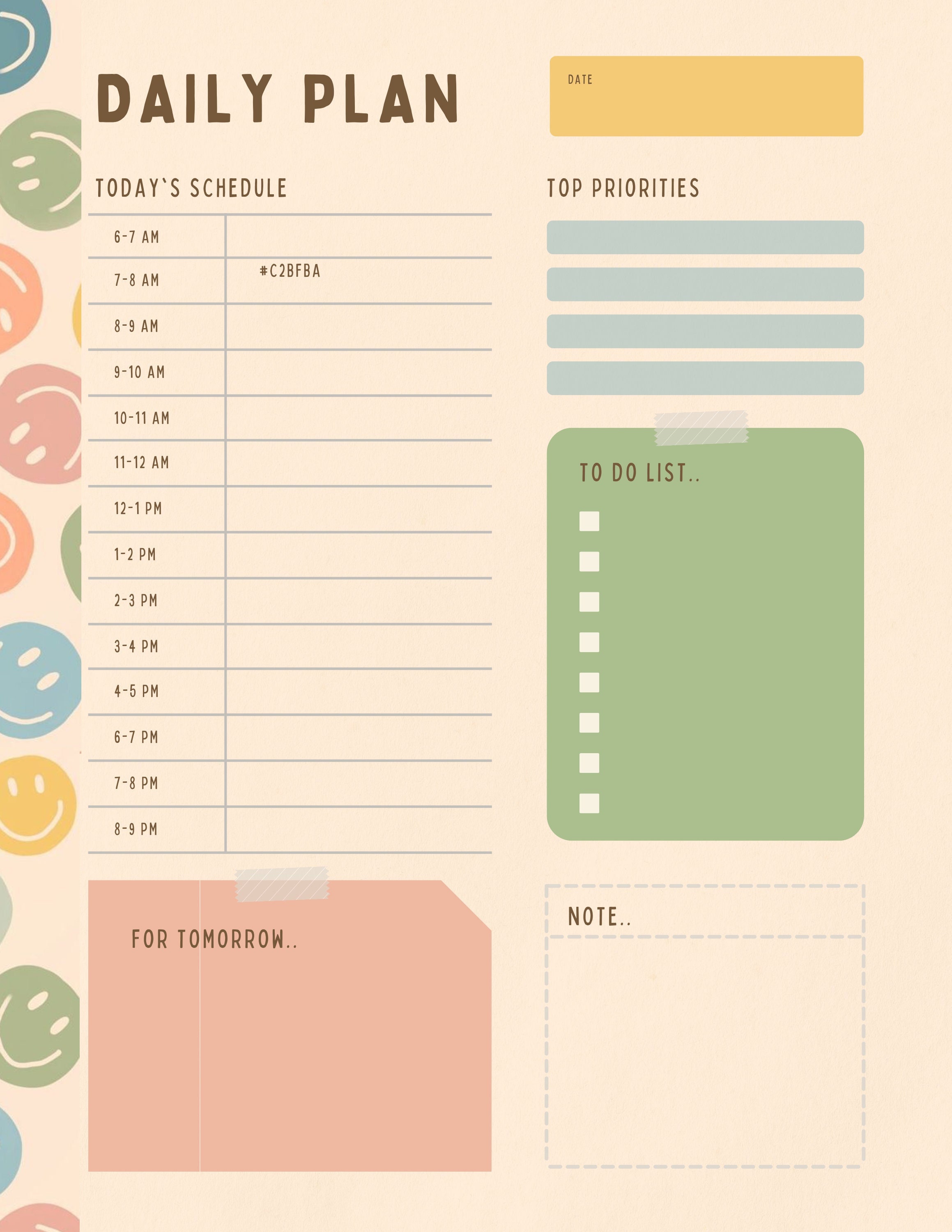 Smiley Face Planner Pack - Etsy