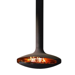 40" Wood-burning Suspended Fireplace Beautiful Modern Hanging Floating ...