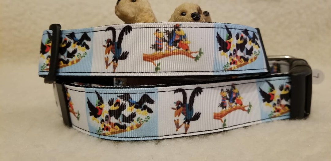 Heckle/jeckle Vintage Cartoon Handmade Dog Collar 1 Inch Wide Large ...