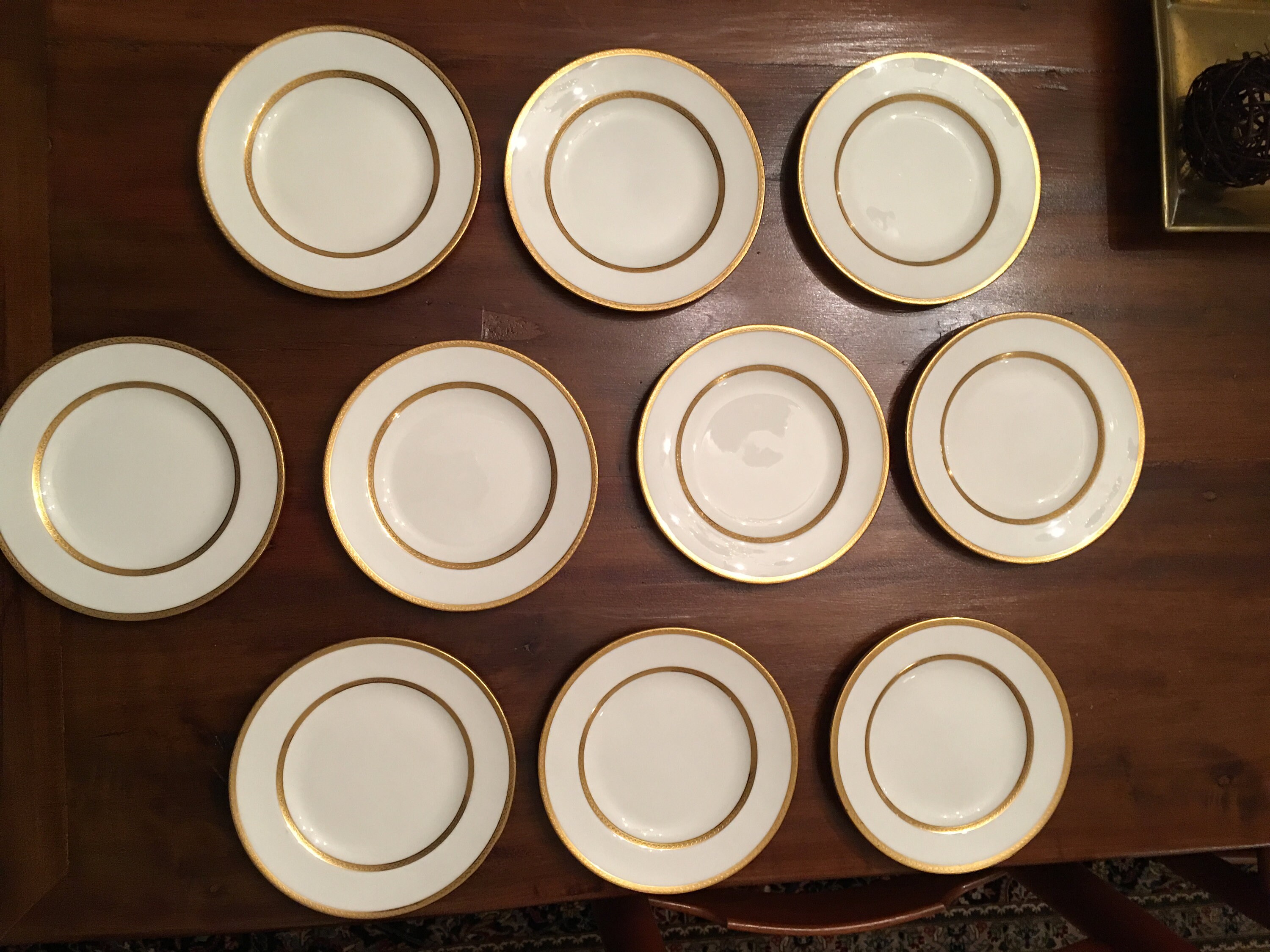 Minton Porcelain Raised Gold Band White and Gold Bread - Etsy