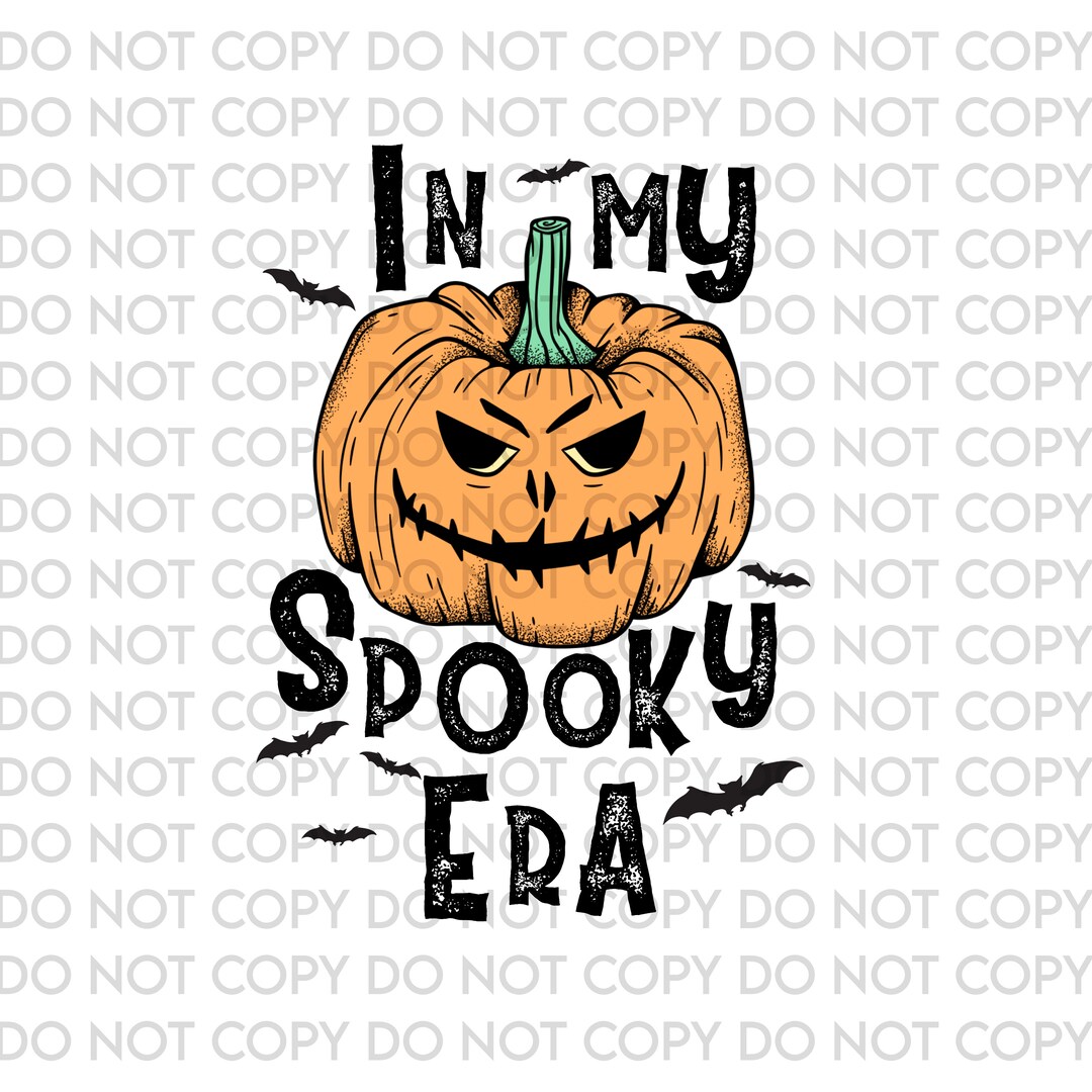 In My Spooky Era Scary Orange Mean Pumpkin for T Shirt Tumbler Cup PNG ...