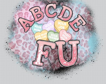 ABCDE FU digital Png Sublimation Design - Etsy