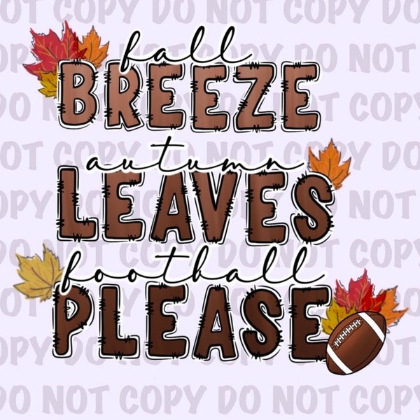 Autumn Leaves and Football Please - Etsy