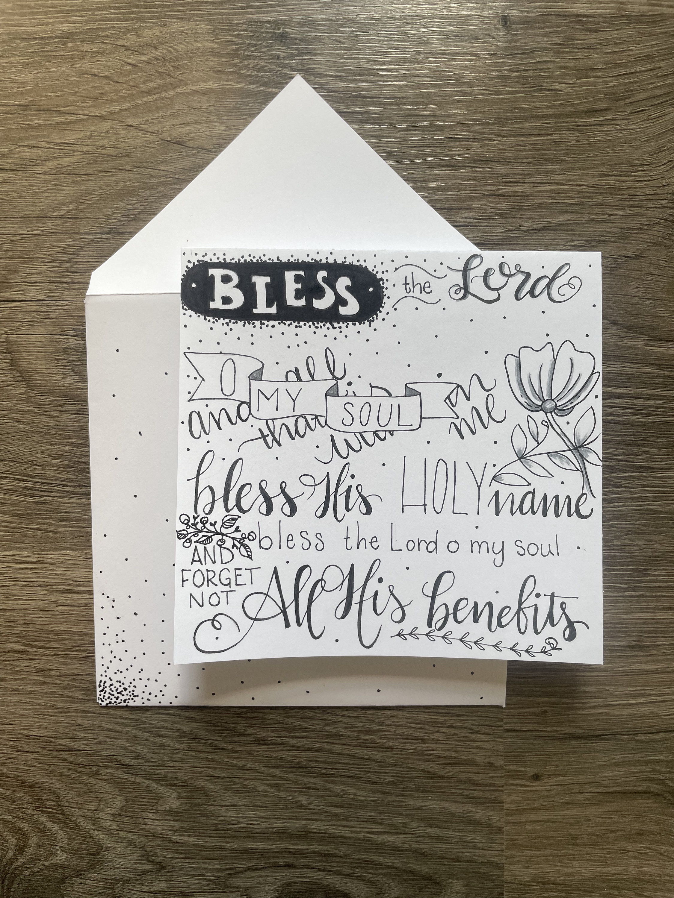 Hand Lettered Hymn - Calligraphy Art - Religious - Greeting Card ...