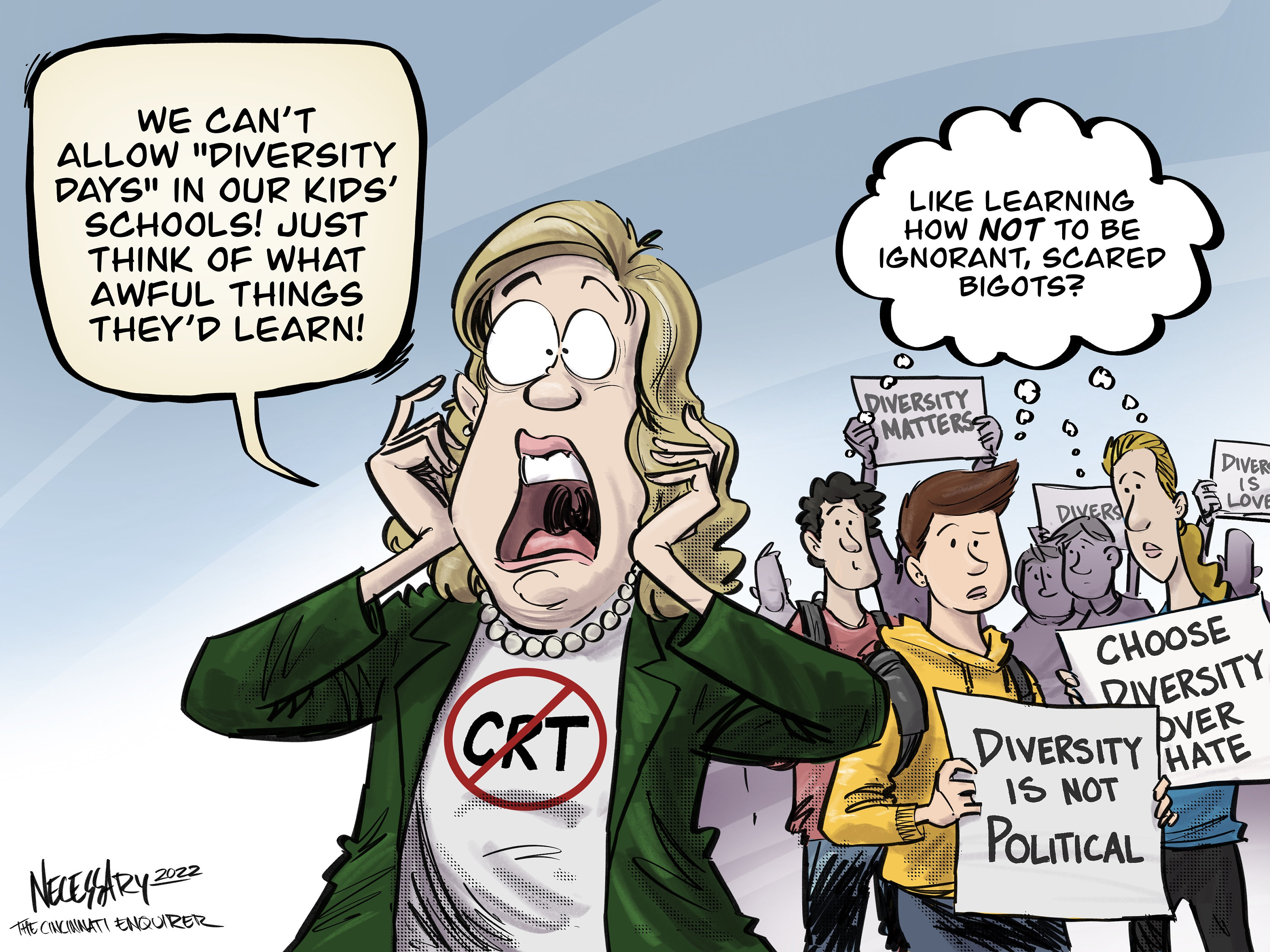 Diversity Day Editorial Cartoon Print - Etsy