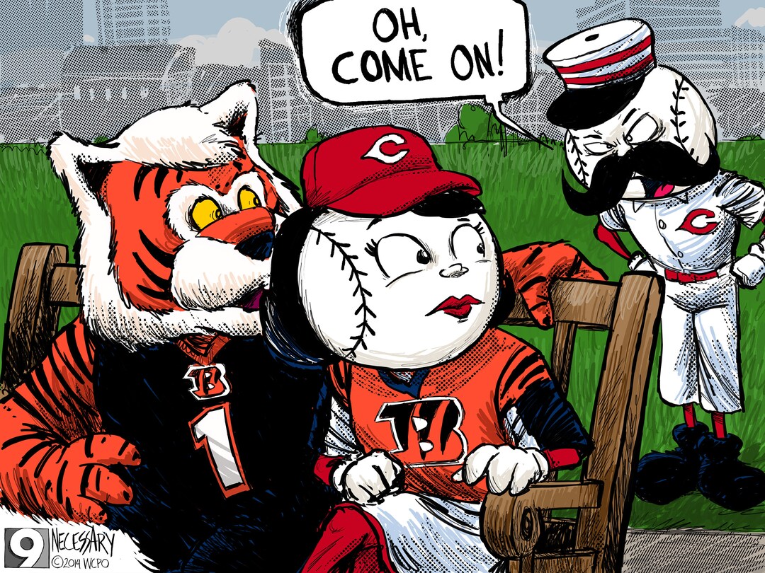 Oh Come On! — Cincinnati Bengals and Reds Editorial Cartoon - Etsy Canada