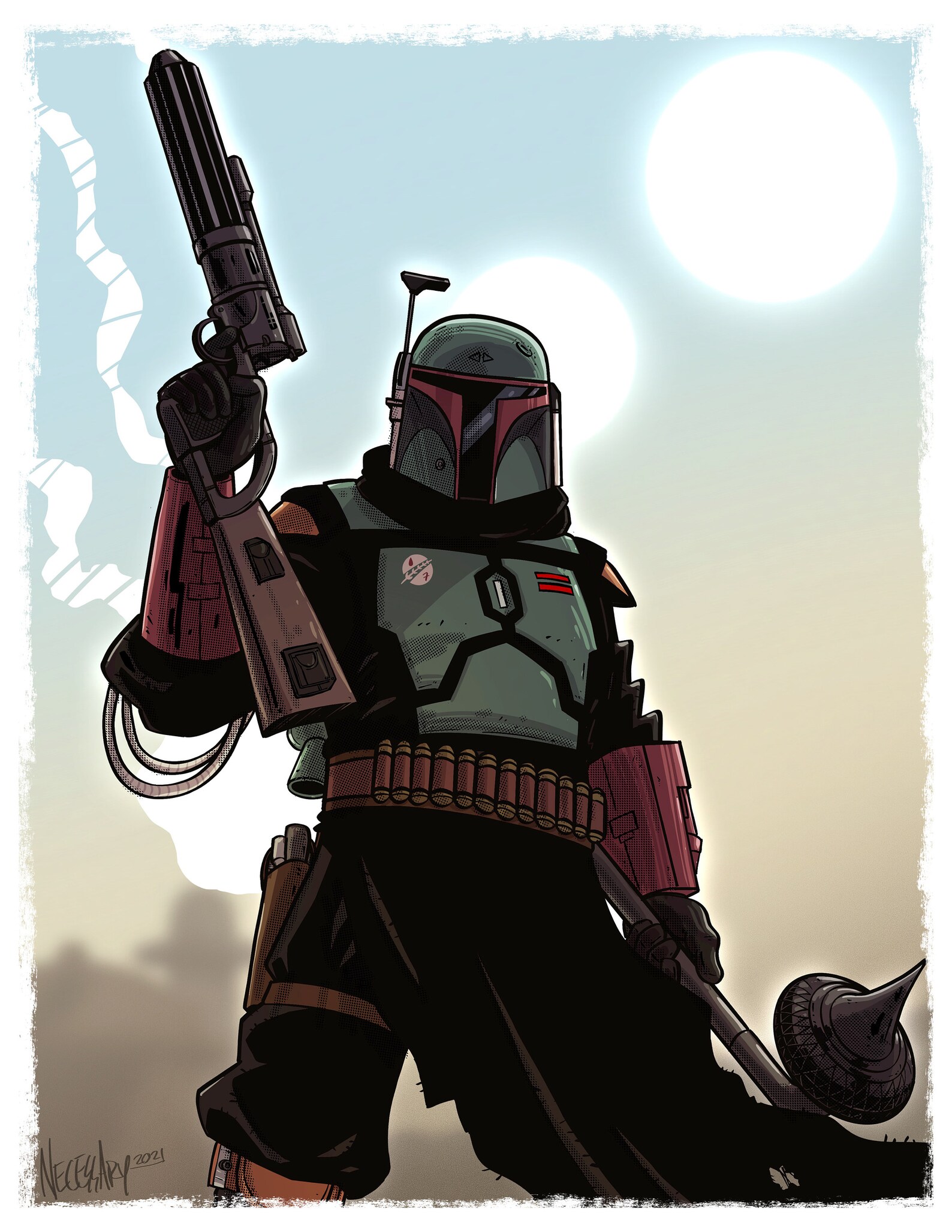 Boba! — Boba Fett Fan Art Print - Etsy