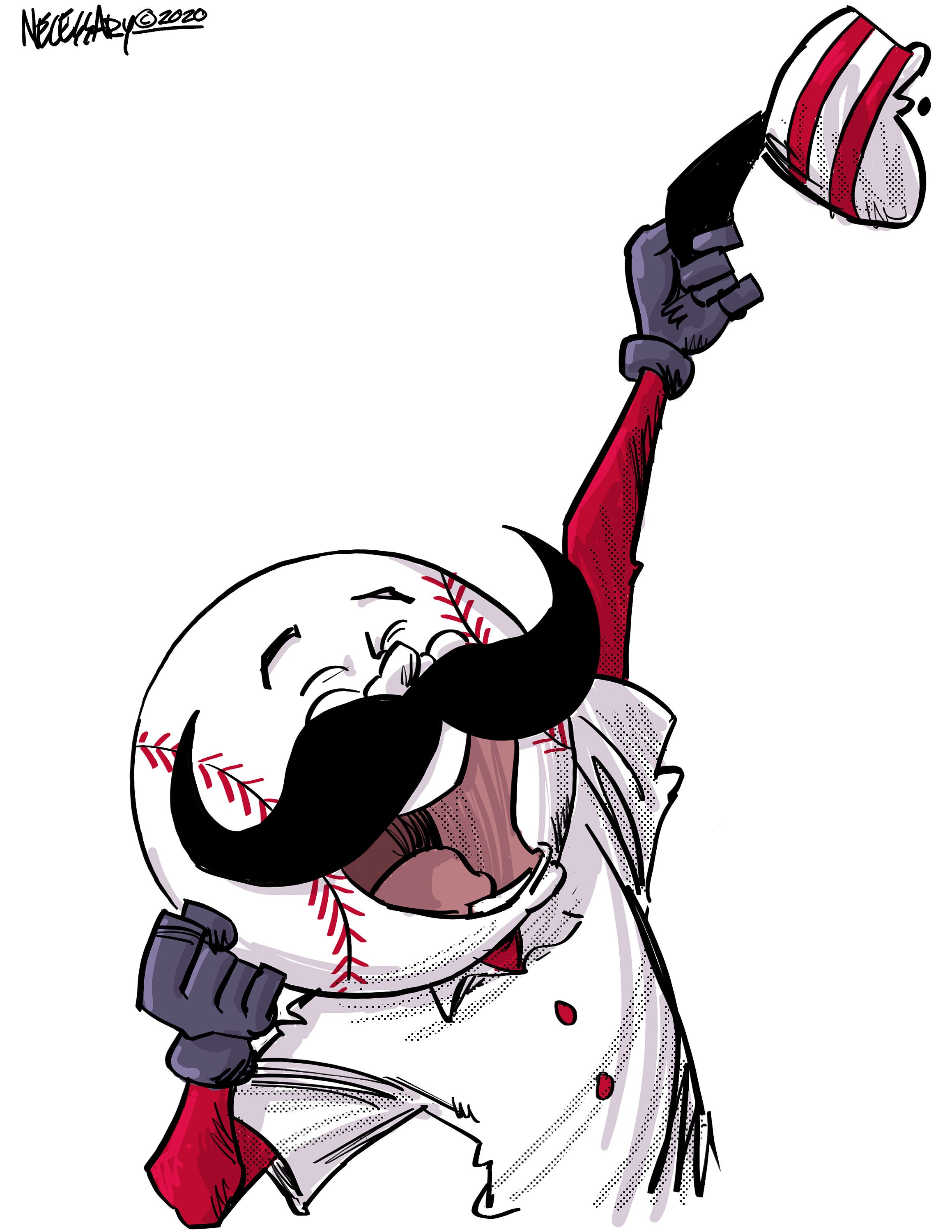 Clinched: Cincinnati Reds Cartoon Art Print - Etsy