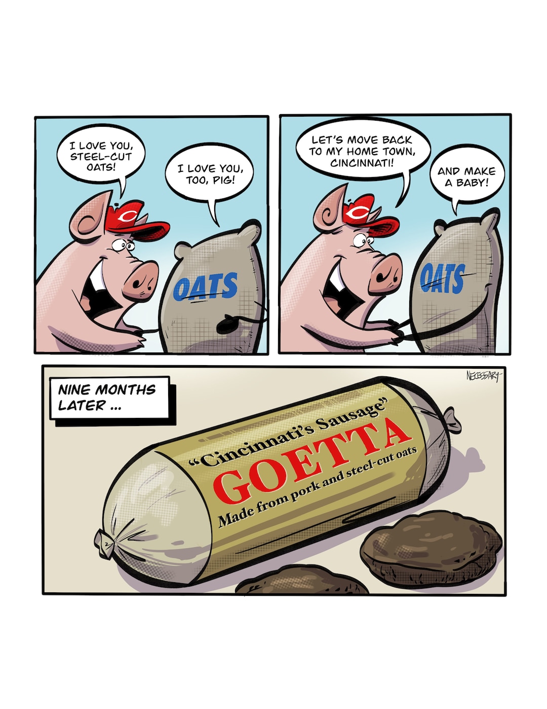 Goetta: How the Sausage is Made Comic Art Print Cincinnati - Etsy