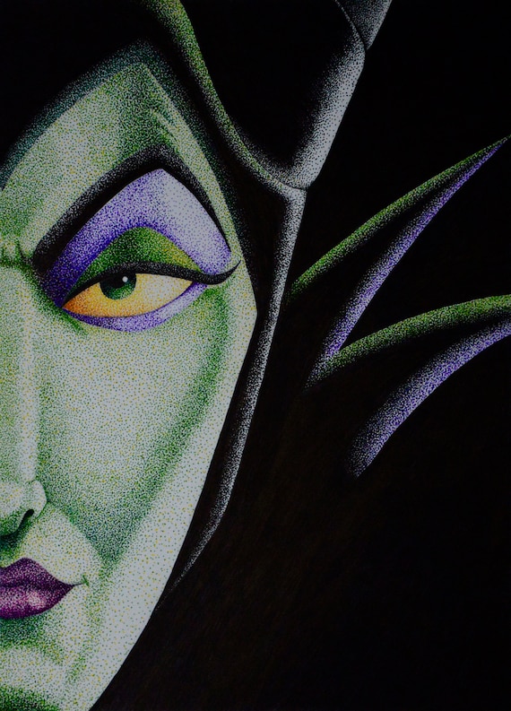 Maleficent Face Drawing