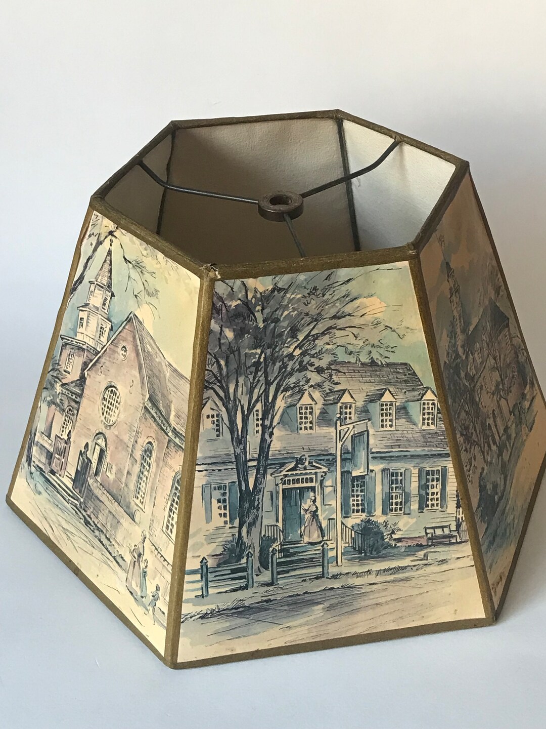 Vintage Coby Carlson Colonial Williamsburg Six Panel Print Canvas ...