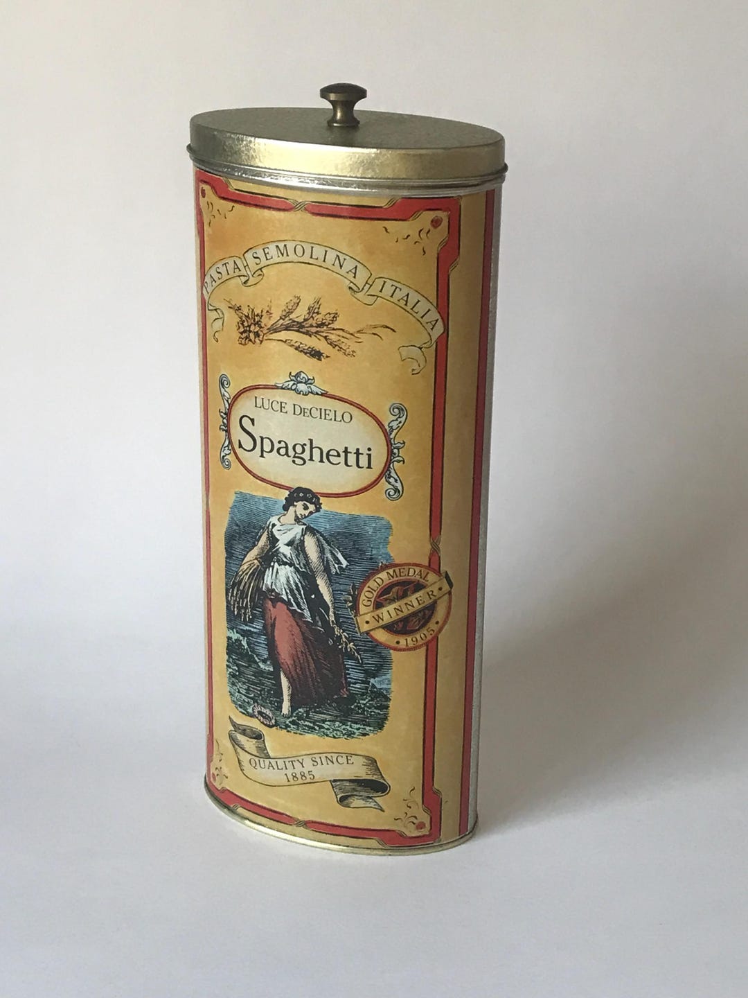 Vintage Style Tin Box Company Collectible Luce Decielo Spaghetti ...